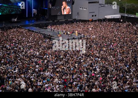 Trondheim, Norway. 07th, June 2025. The Norwegian singer Ramon performs ...