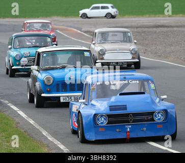 Classic Mini track day at Blyton Park track, Lincolnshire, UK Stock ...