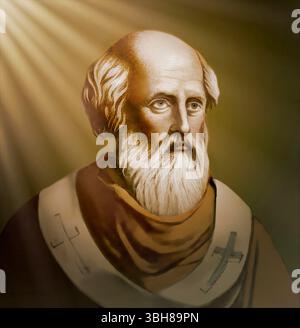 Pope Adeodatus II Illustration Stock Photo - Alamy