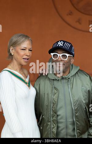 Spike Lee and Tonya Lewis Lee at Village for Men's Final during the ...