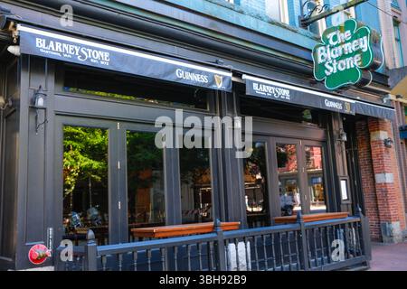 The Blarney Stone Irish pub in Gastown, Vancouver, BC, Canada Stock ...
