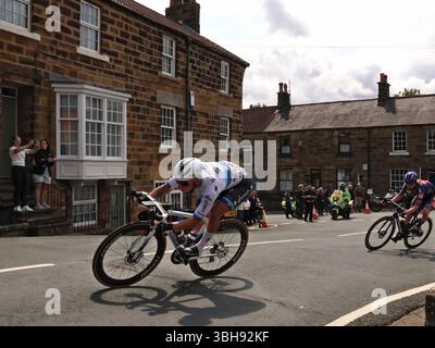 Riders in action during stage one of the Tour de Yorkshire Stock Photo ...