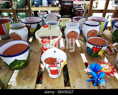Colorful ceramic flower pots. Colorful ceramic pots on sale. Collection ...