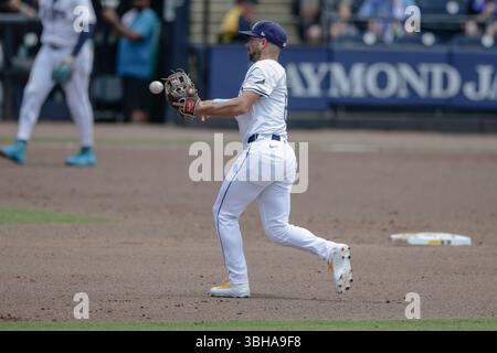 Miami Marlins' Liam Hicks (34) celebrates scoring off the bat of Jakob ...