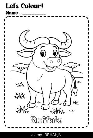 Coloring pages for coloring book, cute animal, black and white Stock ...