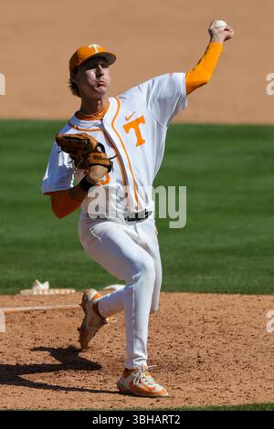 June 8, 2025: Tennessee pitcher Brandon Arvidson (25) prepares to ...