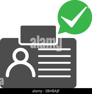 Valid User Profile icon vector image. Suitable for mobile apps, web ...
