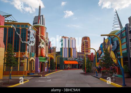 The Marvel Super Hero Island in Island of Adventure amusement park ...