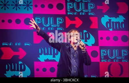 OVO Hydro, Glasgow. Sheffield band Pulp, fronted by Jarvis Cocker ...