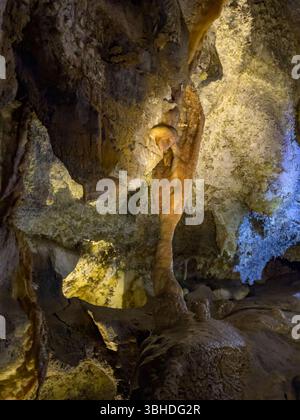 Fragile column formation in the Camel Room in the Timpanogos Cave ...