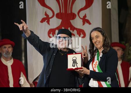 THE MAYOR OF THE CITY OF FLORENCE SARA FUNARO during Olympic Torch ...