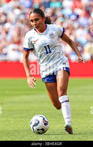 May 31st, 2025: Alyssa Thompson of the United States (11) handles the ...