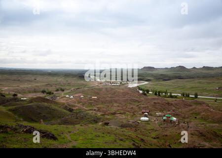 Ongi monastery ruins view, Mongolia landmark. Buddhist monastery Stock ...