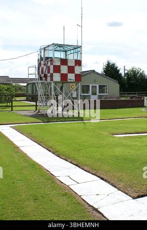 Former RAF Breighton ww2 military airfield. airfield control tower ...