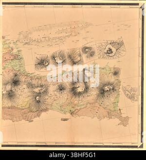 The 'Kaart van het eiland Java' is a historical map of the island of Java, Indonesia. This map ...