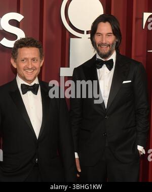Alex Winter and Keanu Reeves attend the 78th Tony Awards in New York ...