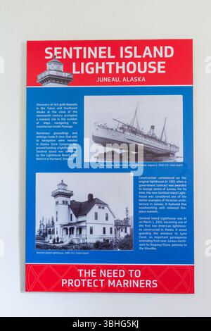 Sentinel Island Lighthouse,Juneau, Alaska, USA Stock Photo - Alamy
