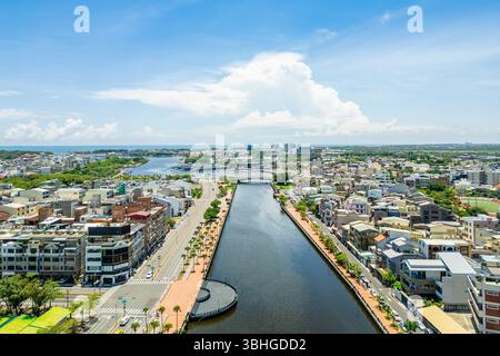 Aerial view of Anping Canal in Tainan City, Taiwan Stock Photo - Alamy