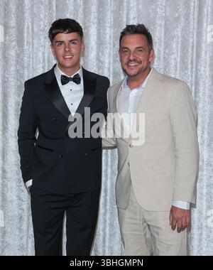 Luca Toolan and Mike Toolan attending the British Soap Awards 2025 at ...