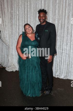 London, UK. Matthew Morrison and Clair Norris at the British Soap ...