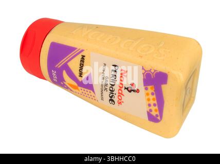 Nando's garlic peri peri mayonnaise in a 265g squeeze bottle Stock ...