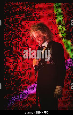 Wayne Coyne of the american rock band The Flaming Lips performing live ...