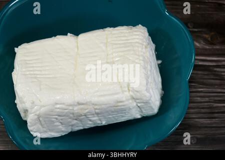 A plate of Arish Qarish Egyptian white cheese, type of white, soft ...