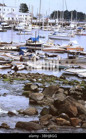 Maine, U.S.A., approx. 1996. View of the Megunticook Falls in the ...