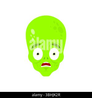 Alien emoji surprised. UFO emotion open-eyed Stock Vector Image & Art ...