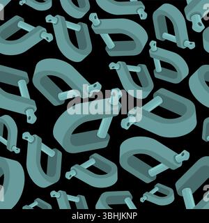 Shackle is rigging bracket pattern seamless. connecting element ...