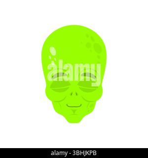 Alien sleeping emoji. UFO emoji sleeping. Space invader green eyes ...