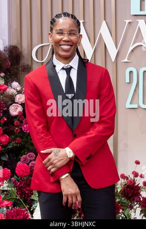 Ty Young attends the arrivals of the “BET Awards 2025” at the Peacock ...