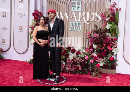 Vanessa Smalls and Xavier Smalls attend the arrivals of the “BET Awards ...