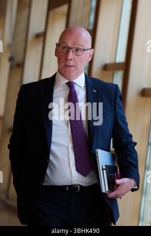 First Minister of Scotland John Swinney departs the White House ...