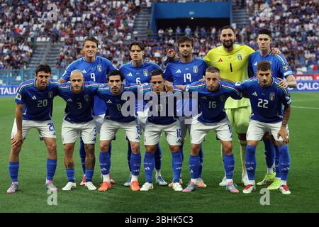 Italy players line up during FIFA World Cup 2026 qualifier football ...
