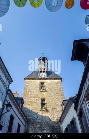 Medieval clock tower gate stands majestically in Amboise town center ...