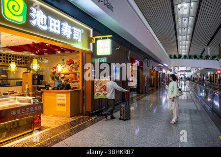 Varieties of restaurants inside the terminal of Beijing Daxing ...
