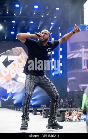 Dexta Daps preforming at Wireless Festival, Finsbury Park in London, UK ...