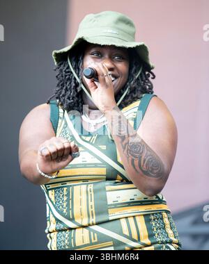 Dreya Mac preforming at Wireless Festival, Finsbury Park in London, UK ...
