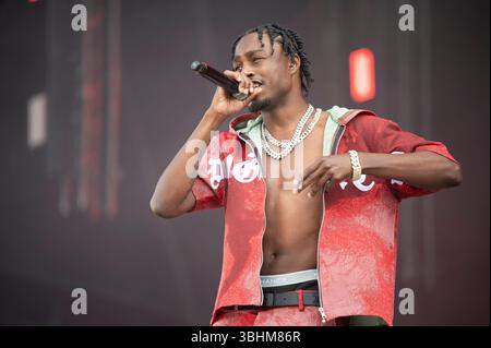 lil Tjay preforming at Wireless Festival, Finsbury Park, London UK 2023 ...