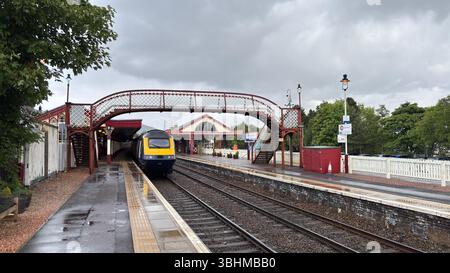 ScotRail passenger trains at Aviemore station, showcasing modern travel ...