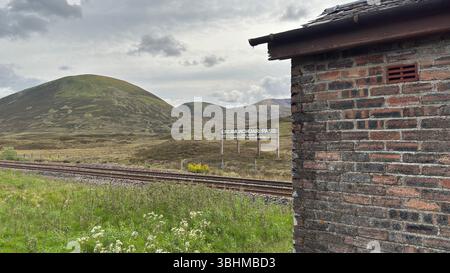 Drumochter Pass, capturing the UK rail network’s summit and rugged ...