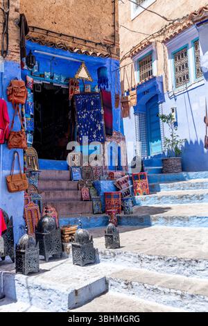 Chefchaouen, Chefchaouen - Morocco - 08-20-2024; Artistically painted ...