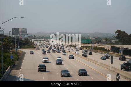 Aerial view, interchange Freeway 101, Bayshore Freeway and Freeway 92 ...