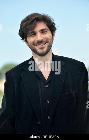 Guillaume Marbeck posing at the Nouvelle vague photocall as part of the ...
