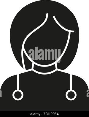 Healthcare icon vector female doctor person profile avatar symbol with ...