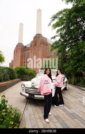 Stephanie Costi, who plays Sandy, (left) and Lucy Penrose, who plays ...