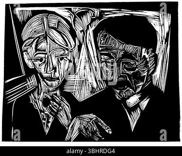 The 1919 portrait by Ernst Ludwig Kirchner features a bold and ...