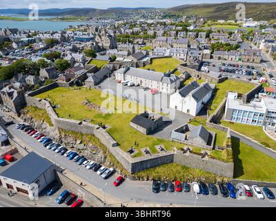 Aerial view of Fort Charlotte in Lerwick, Shetland. Historic 17th ...