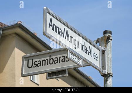 Usambarastraße, Anna-Mungunda-Allee, Straßenschild, Afrikanisches ...